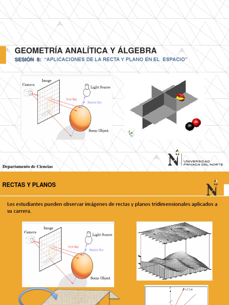 PPT-Aplicaciones de Recta y Plano | PDF | Geometria plana) | Vector Euclidiano