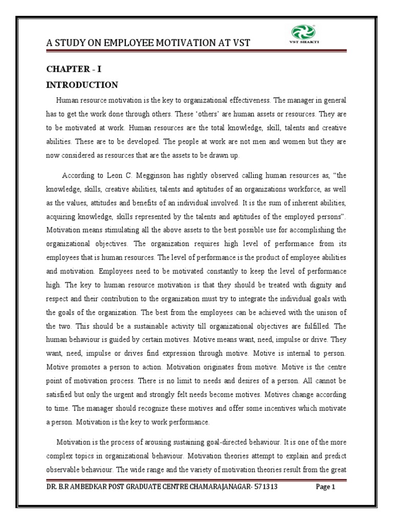 Project-Employee Motivation 1 | PDF | Motivation | Motivational