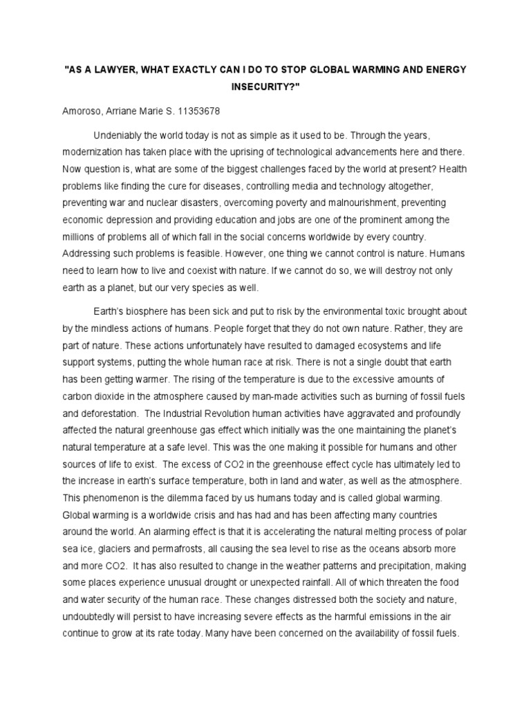 Reflection Paper Scienvp | PDF | Global Warming | Greenhouse Gas