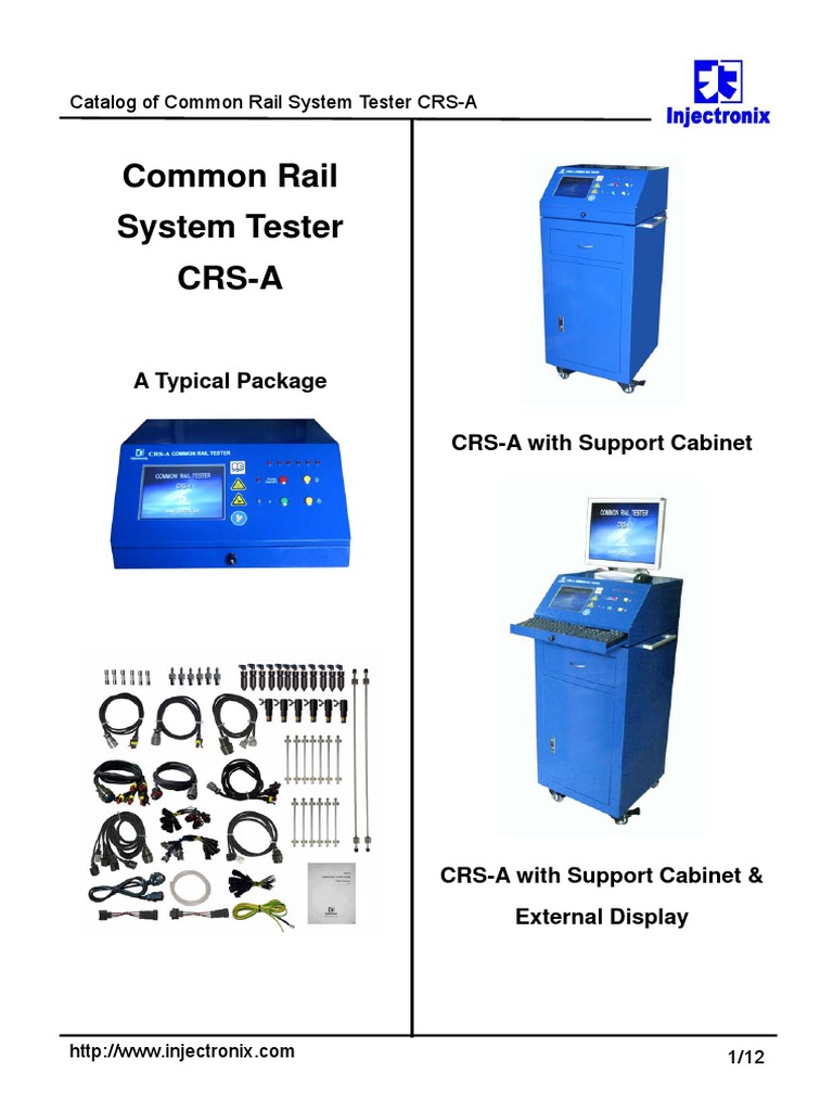 Common Rail System Tester Crs-A | PDF | Fuel Injection | Equipment
