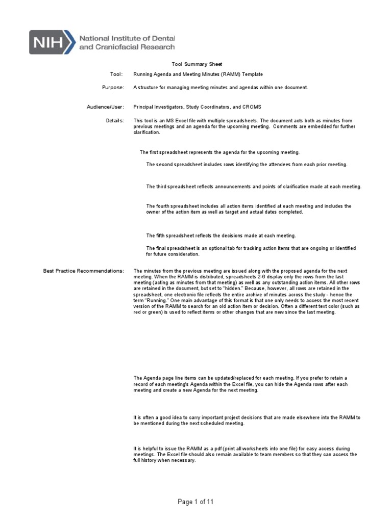 Tool Summary Sheet Tool: Purpose:: Page 1 of 11 | PDF | Spreadsheet ...
