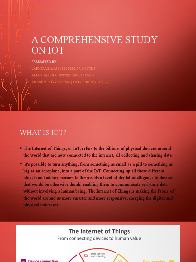 A Comprehensive Study On Iot | PDF | Internet Of Things | Computer Network