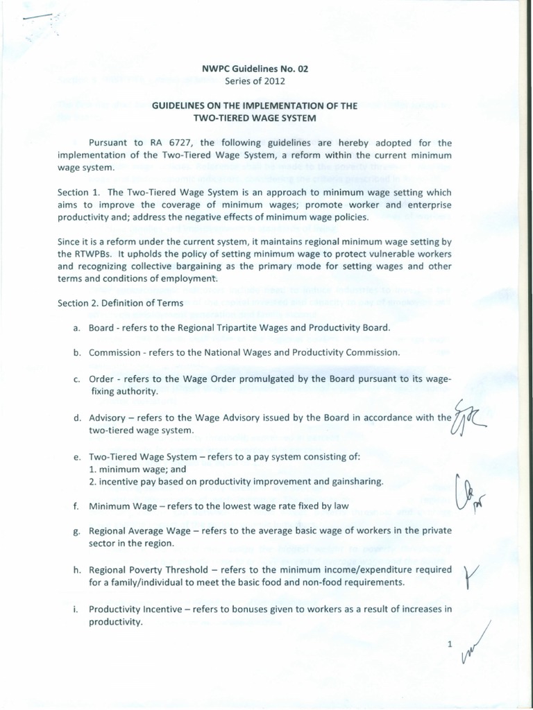 Two-Tiered Wage System Guidelines | PDF | Minimum Wage | Poverty Threshold