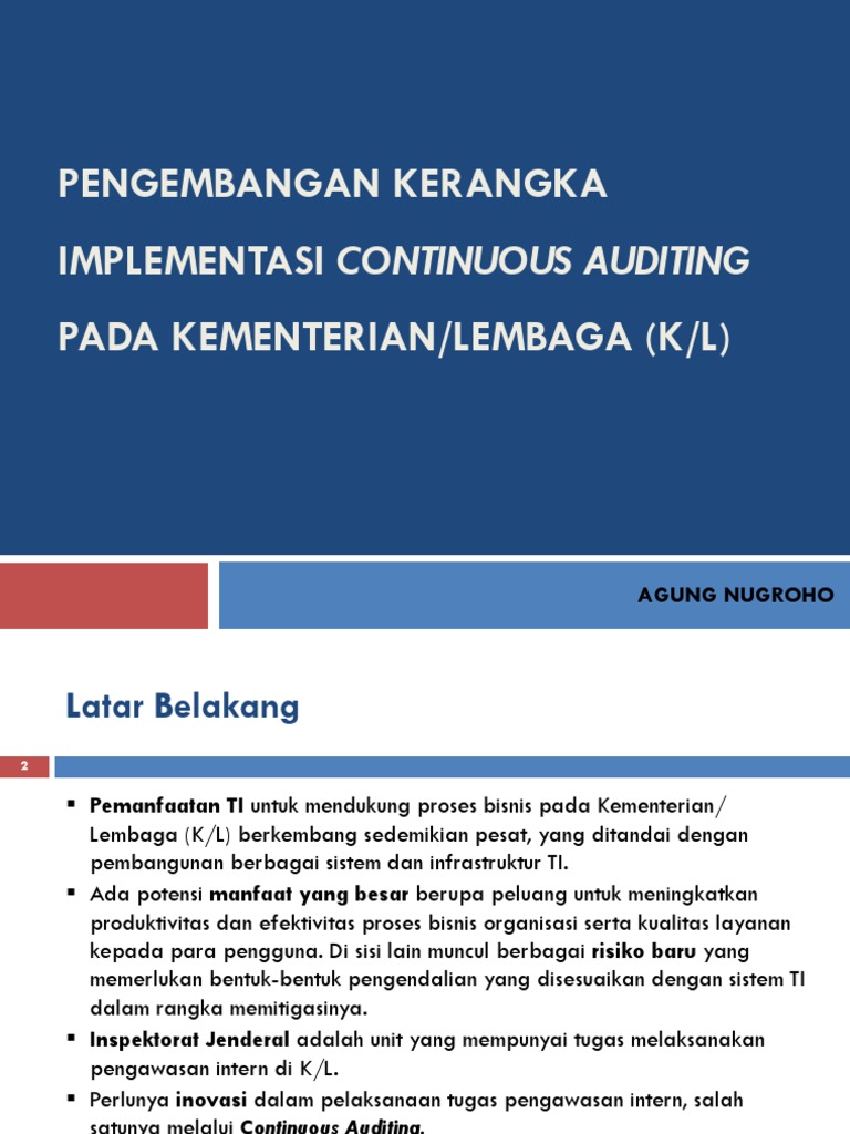 Continuous Auditing Framework | PDF | Audit | Information Technology ...