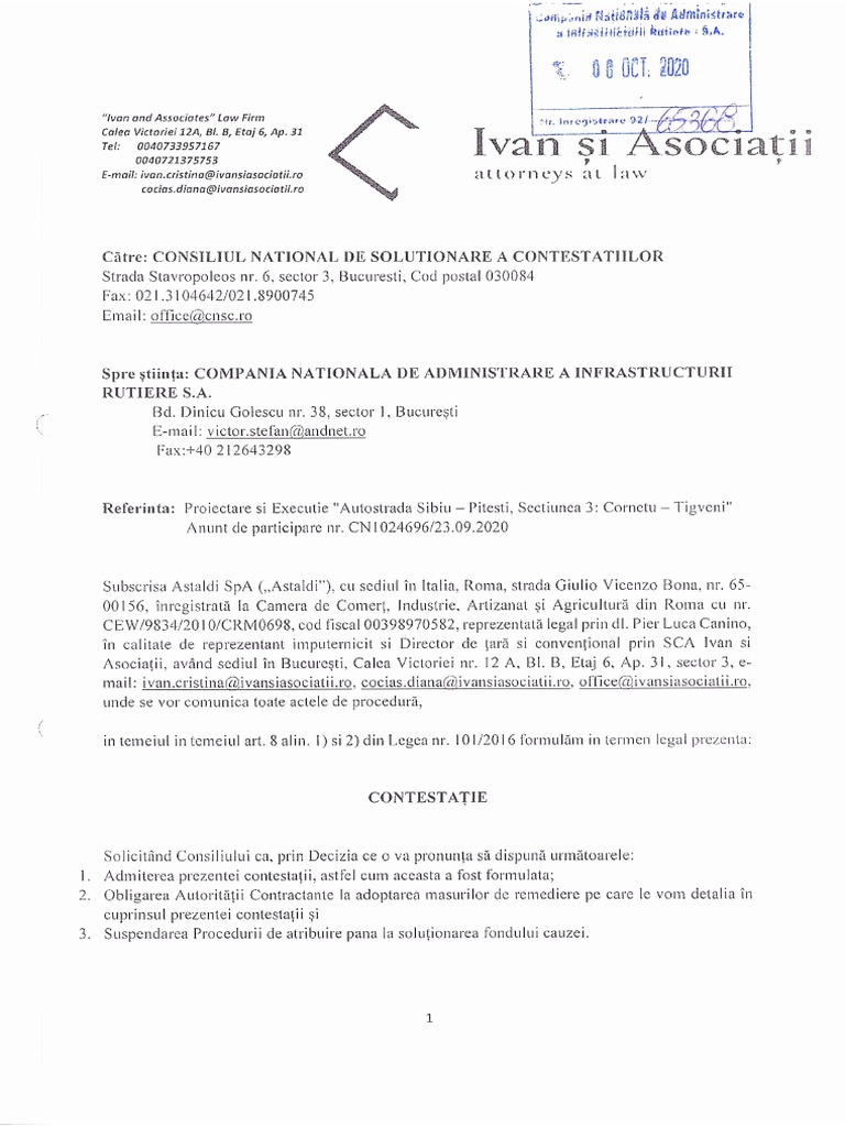 Contestatie CNSC Astaldi | PDF