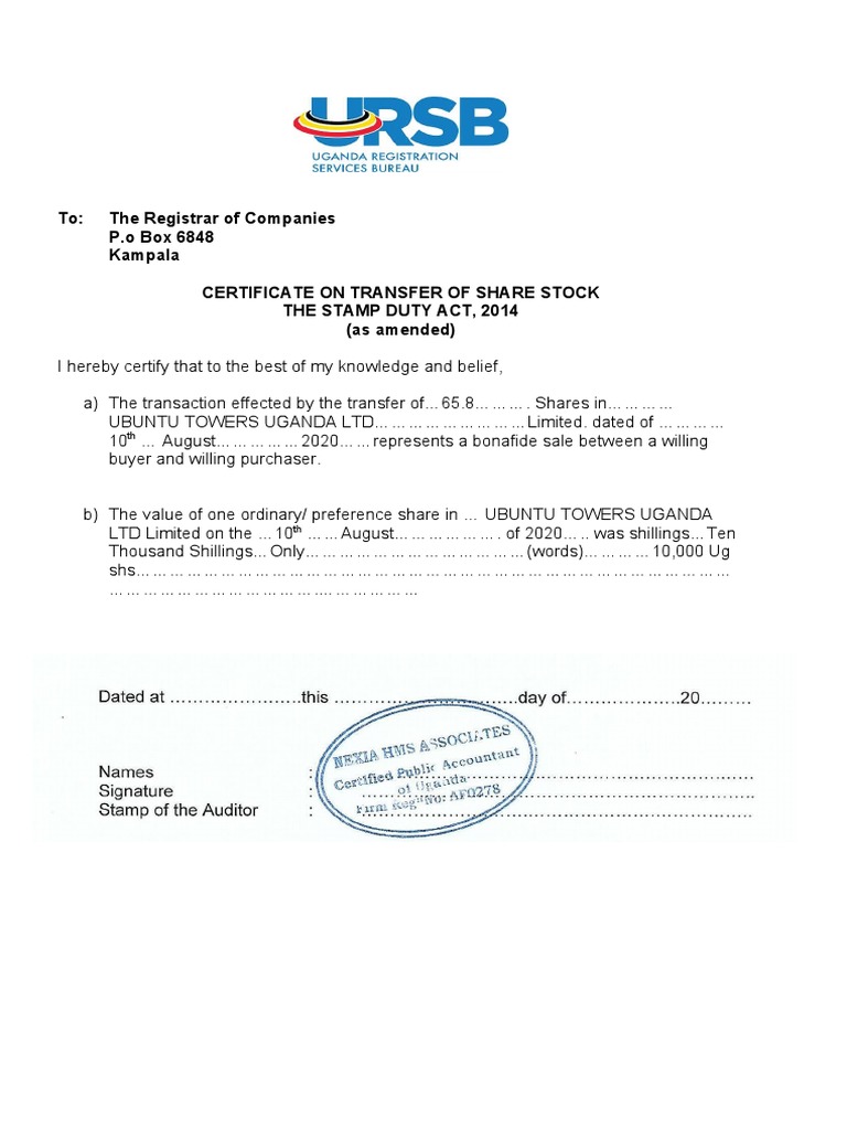 Share-Valuation-Form Edited | PDF