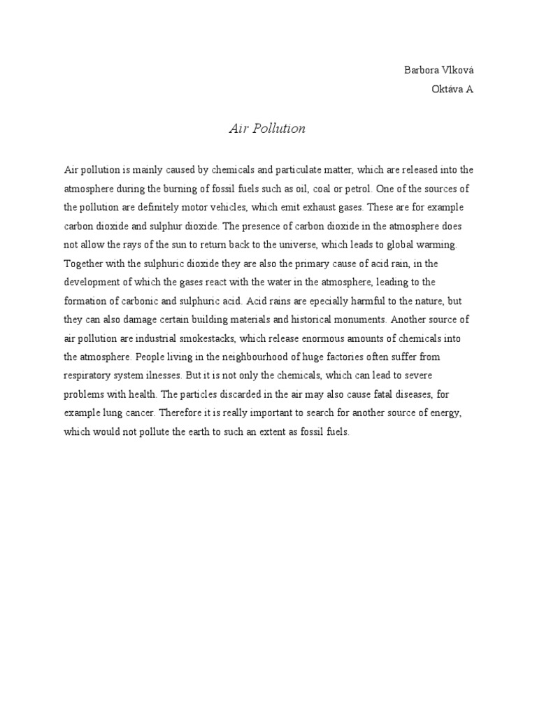 Air Pollution | PDF