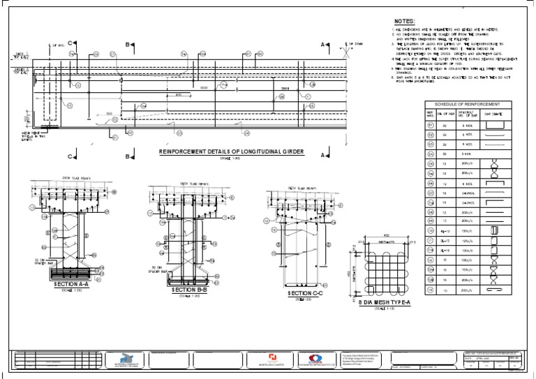 Reinforcement Detail of Girder | PDF