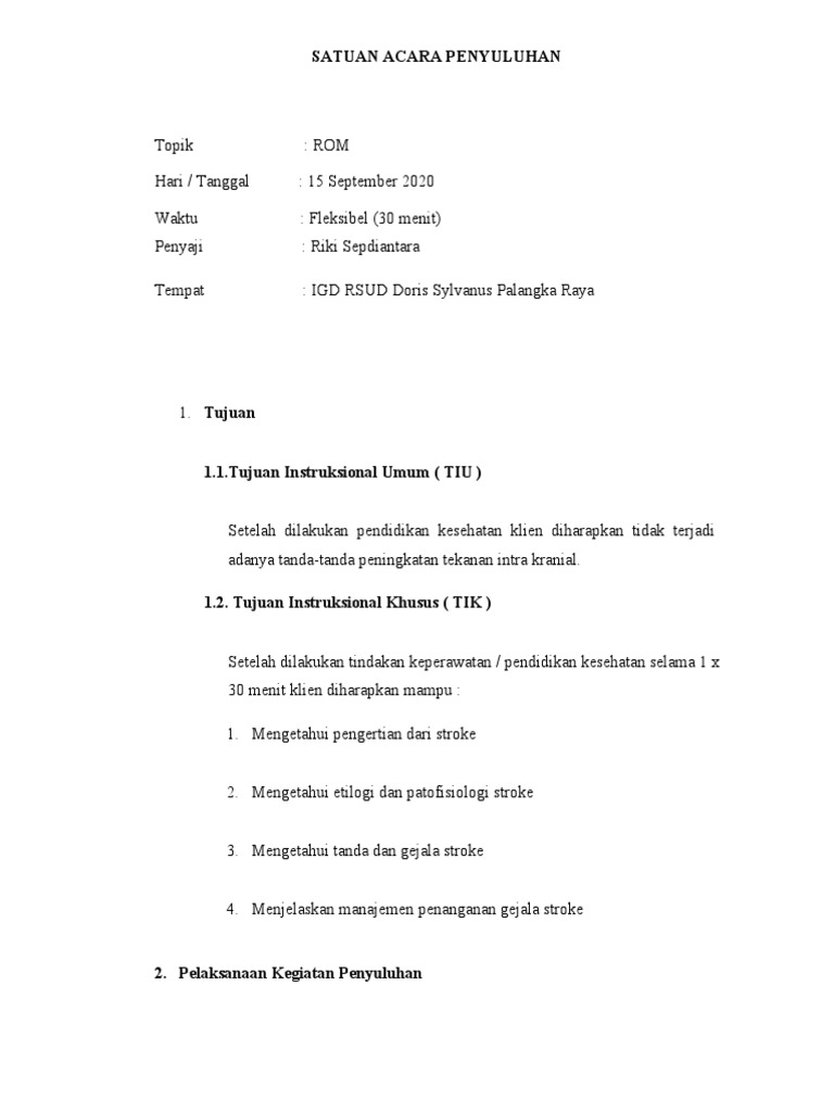 Sap Dan Leaflet (Bu Yaya) | PDF