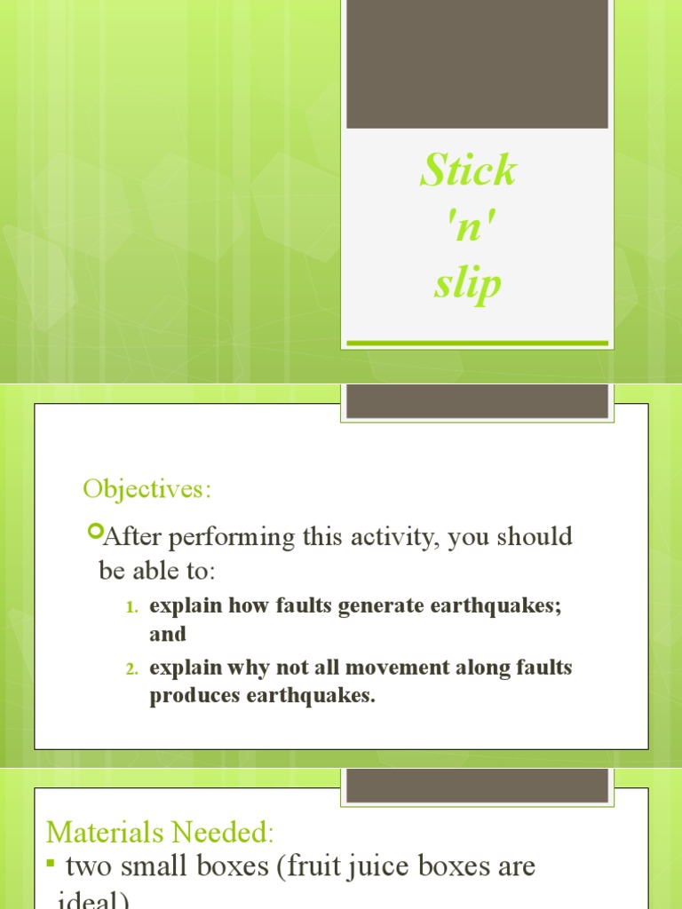 Slip 'N Stick - Science | PDF