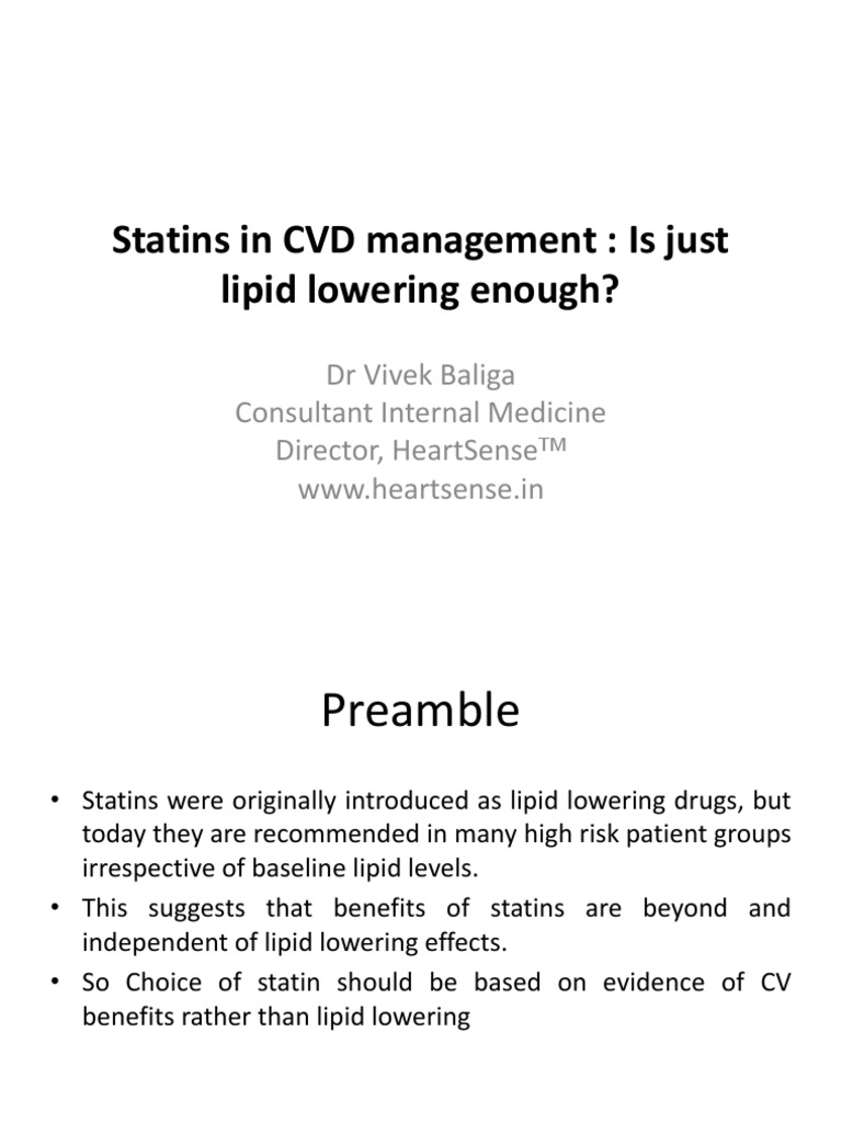 Statins and Cardiovascular Benefits in Diabetes | PDF