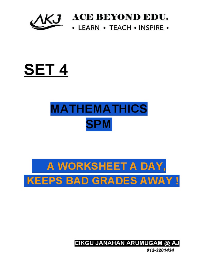 SPM Mathematics Answer Key 2019 | PDF | Mathematical Objects ...