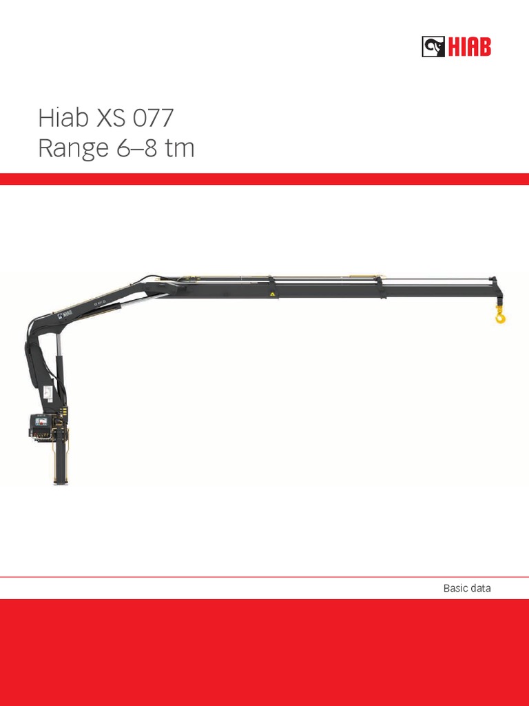 Hiab XS 077 Range 6-8 TM: Basic Data | PDF | Business