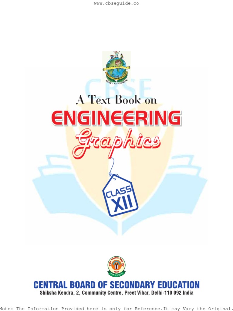 CBSE Book For Class 12 Engineering Graphics PDF | PDF | Infographics ...