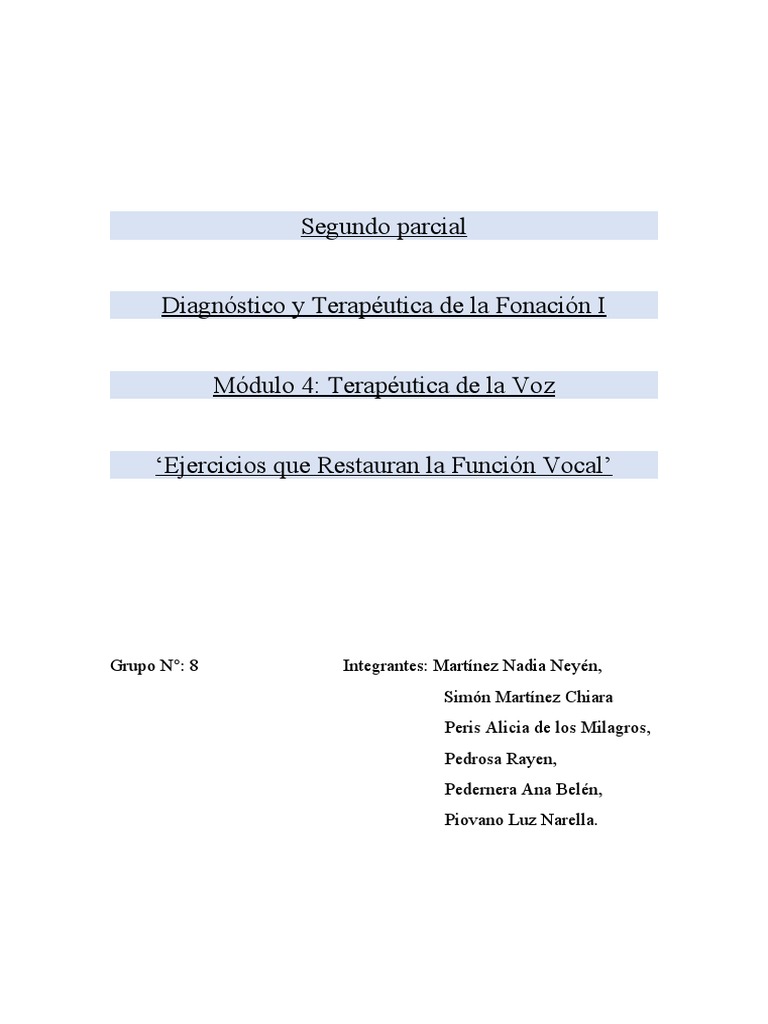 Ejercicios de Vocalización Efectivos | PDF | Vocal | Patología del ...