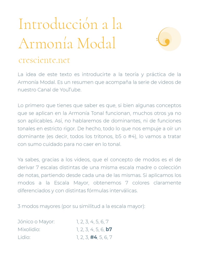 Armonía Modal | PDF | Acorde (Música) | Escala (música)