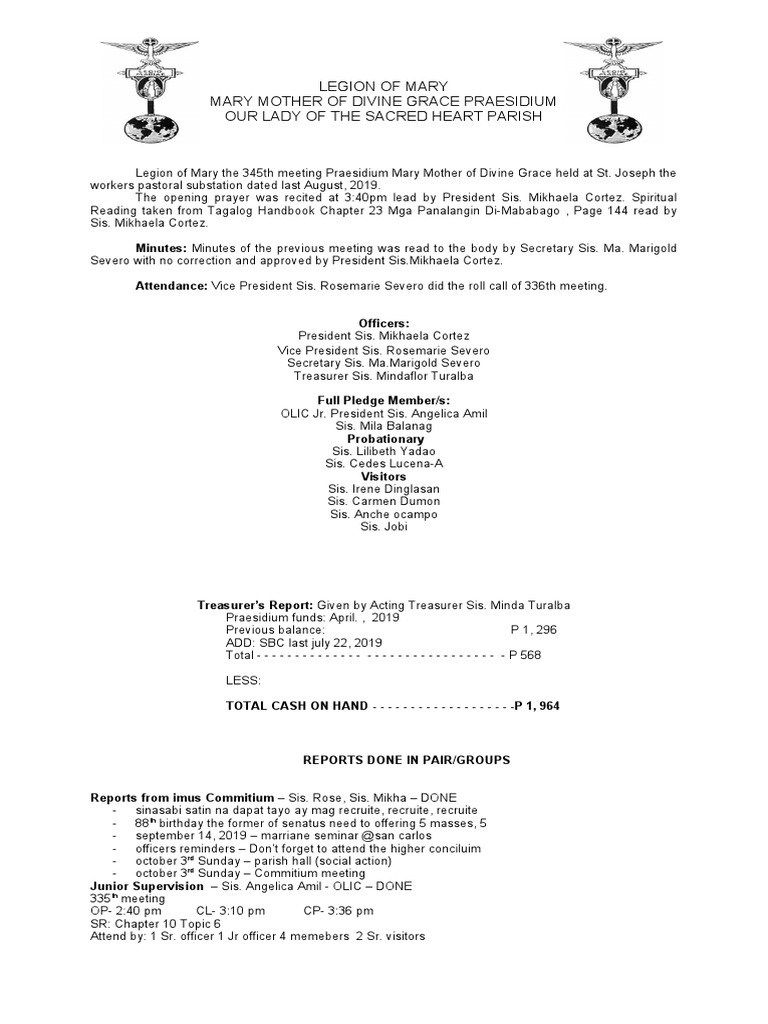 Legion of Mary Mary Mother of Divine Grace Praesidium Our Lady of The ...