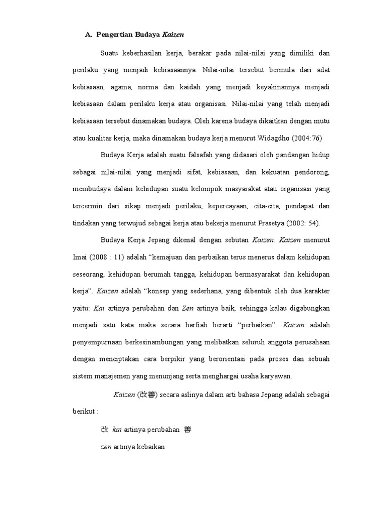 Arti dan Konsep Budaya Kaizen | PDF