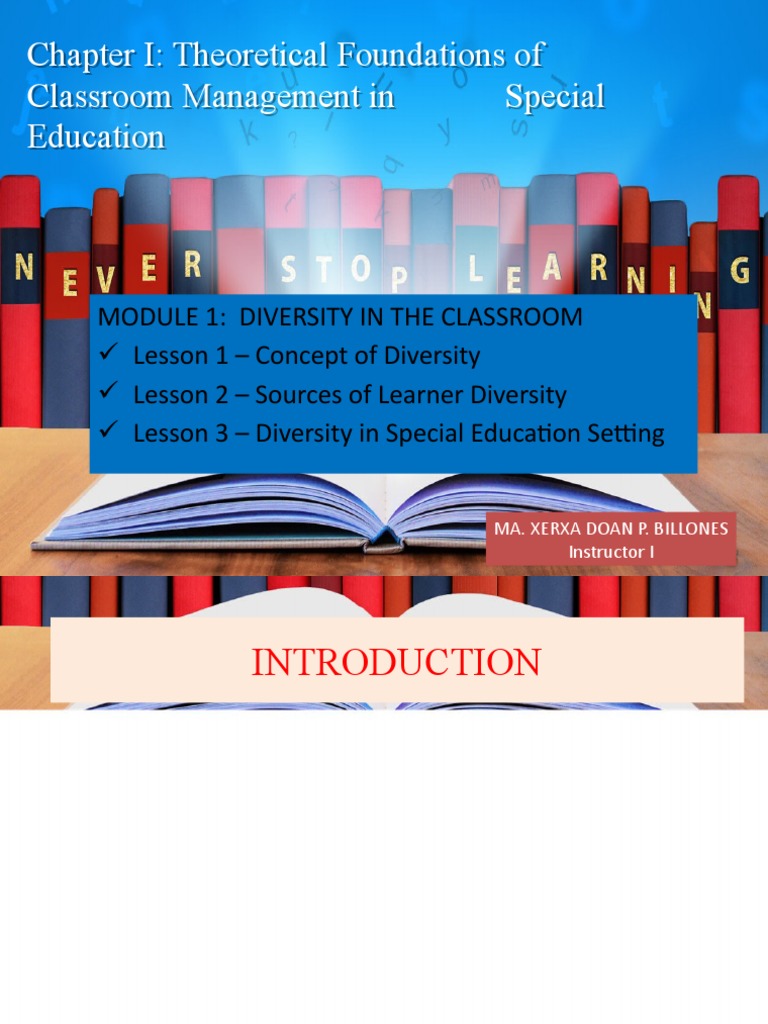 Theoretical Foundations of Classroom Management in Special Education ...
