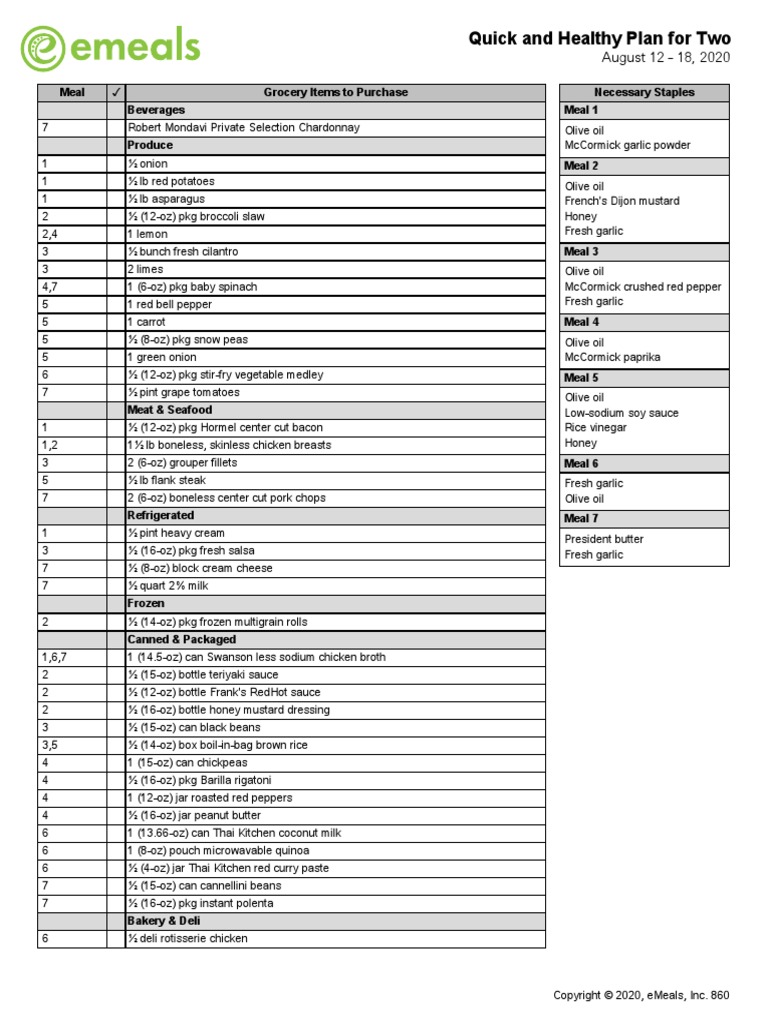 Pages From Emeals-Quick-And-Healthy-Plan-For-Two-860 4 | PDF | Thai ...