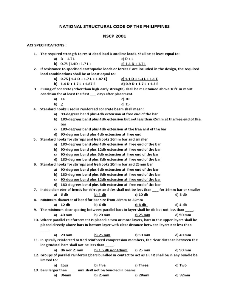 National Structural Code of The Philippines Key | PDF | Strength Of ...
