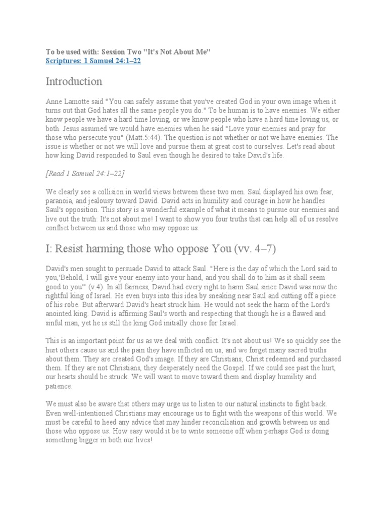 Sermon Message | PDF | David | Jesus