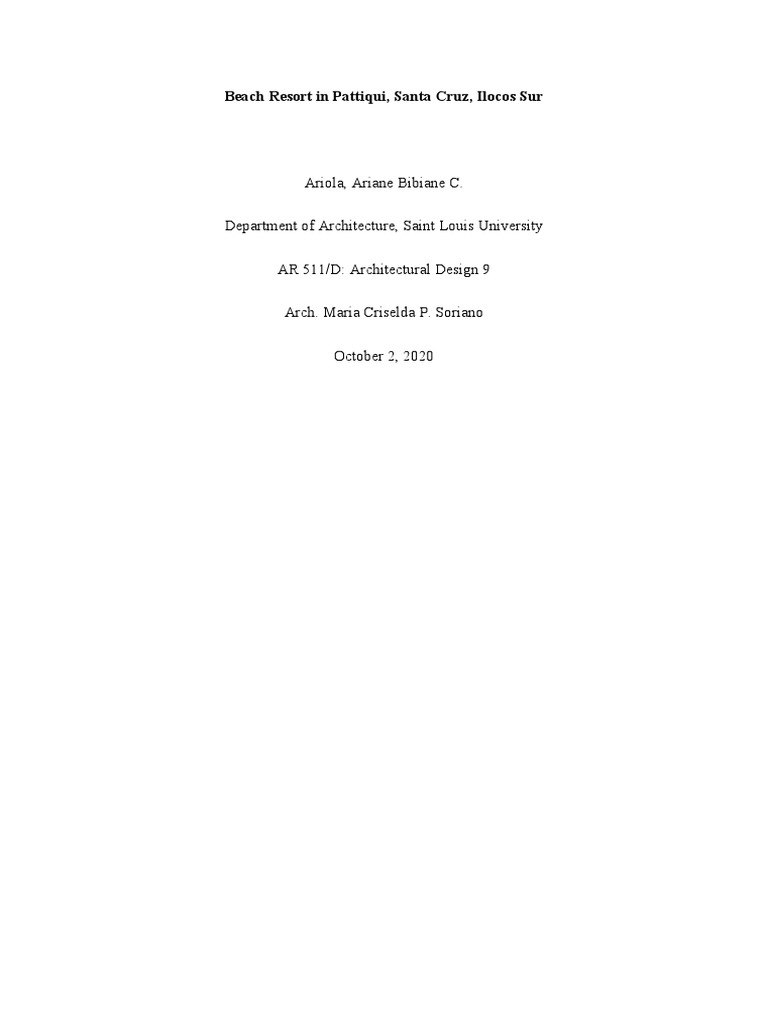 Beach Resort Concept Proposal | PDF | Tourism | Tourism And Leisure