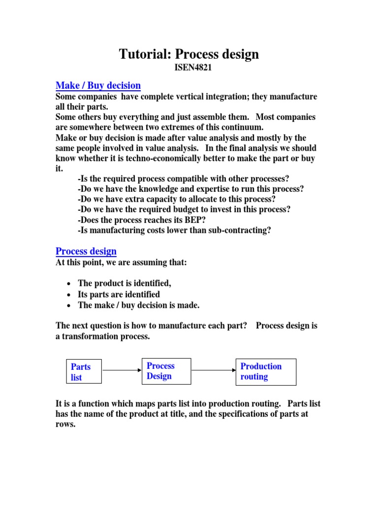 Determining the Optimal Manufacturing Process: A Guide to Make-or-Buy ...