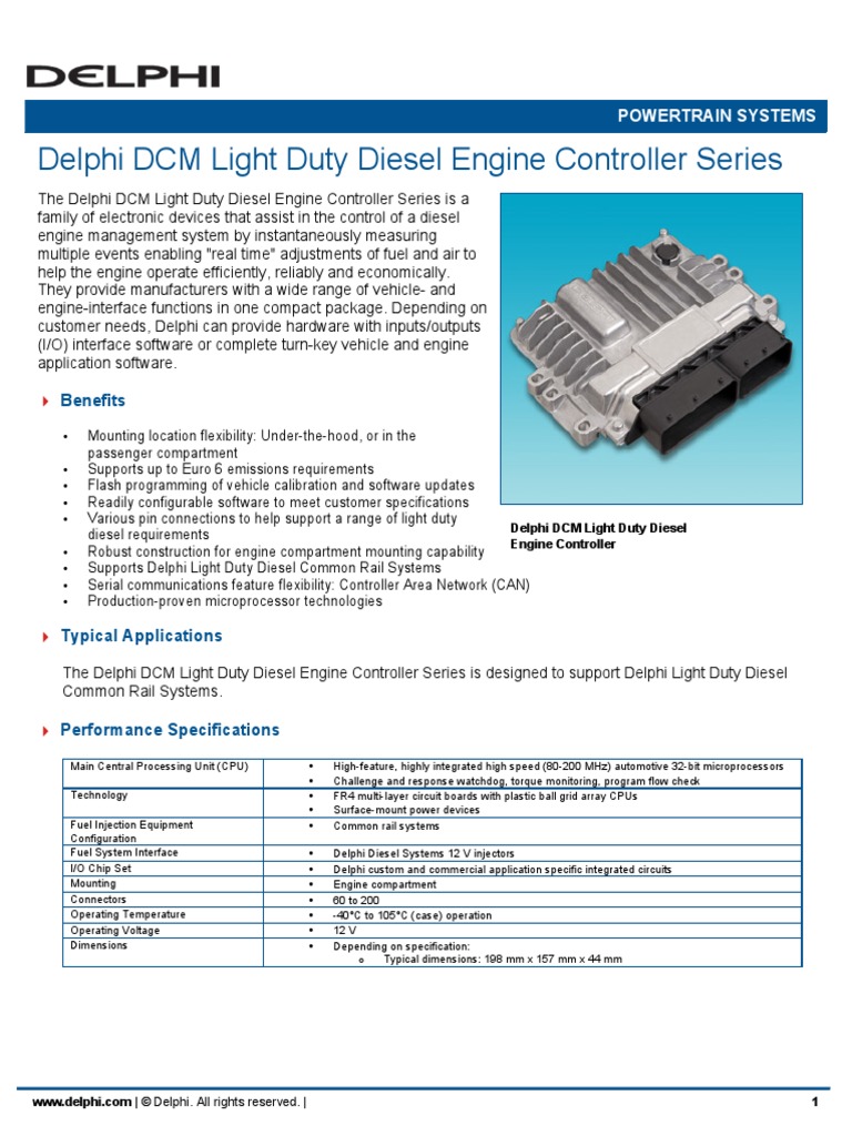 DCM Light Duty Diesel Engine Controller Series PDF | PDF | Diesel ...