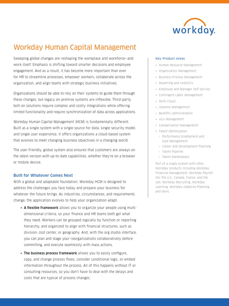 Workday Human Capital Management: Built For Whatever Comes Next | PDF ...