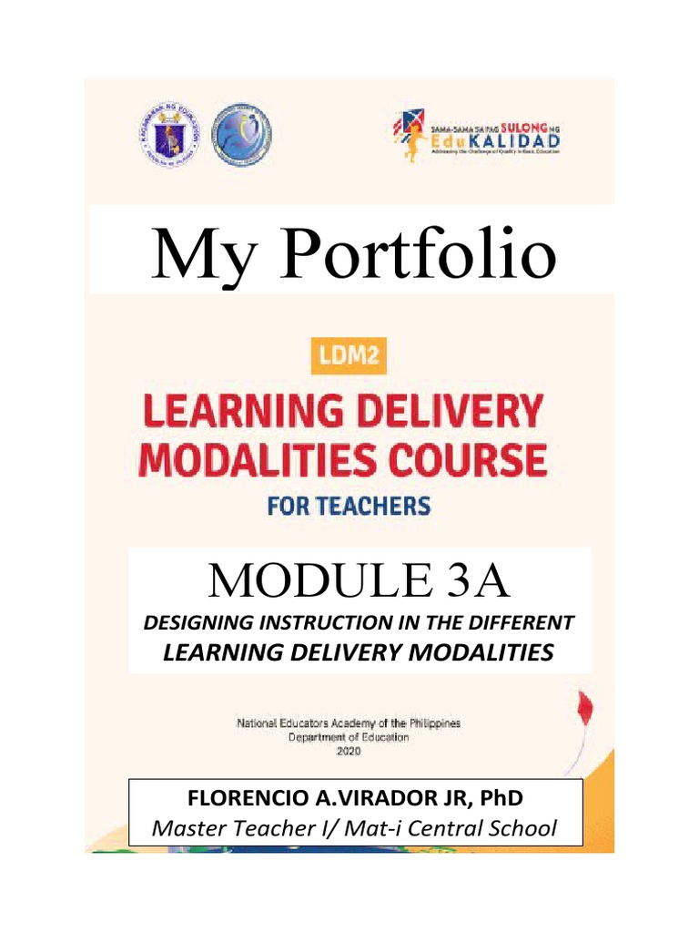 VIRADOR FLORENCIO JR - MODULE 3A - Study Notebook 1 | PDF | Educational Assessment | Educational ...