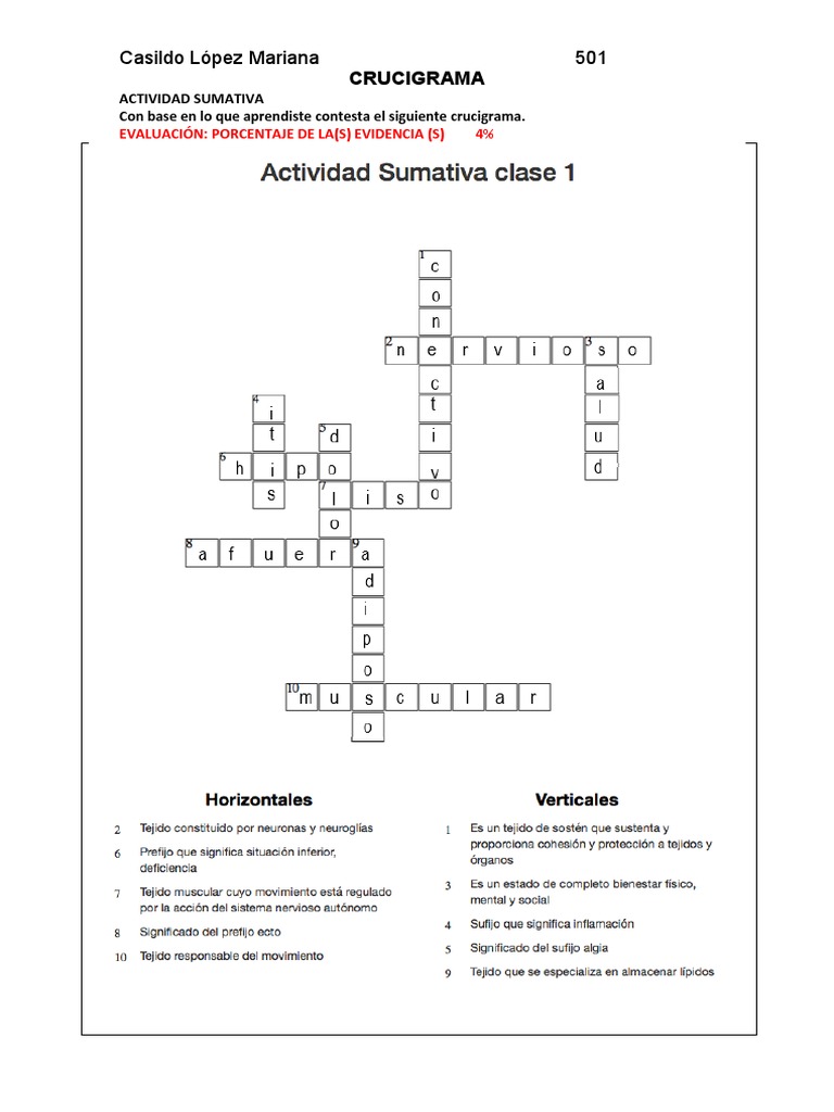 Crucigrama Ciencias de La Salud | Descargar gratis PDF | Enfermedades ...