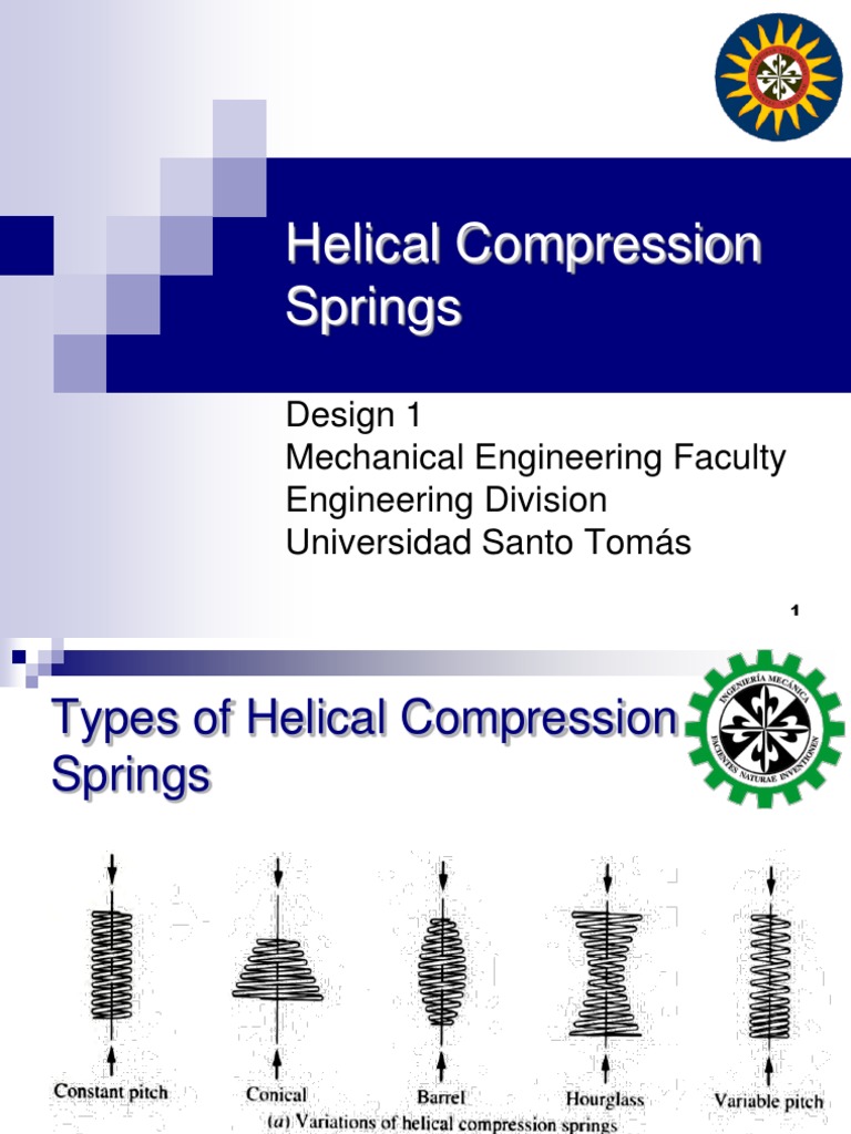 Helical Compression Springs: Design 1 Mechanical Engineering Faculty ...