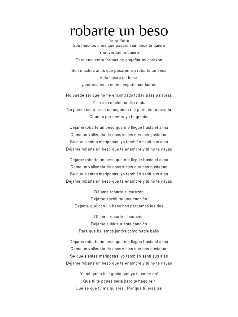Robarte Un Beso | PDF