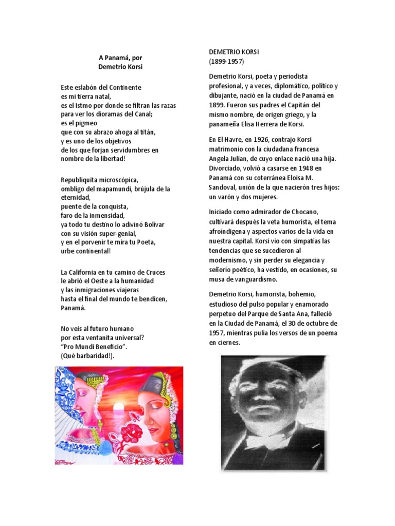 A Panamá | PDF | Panamá | Poesía