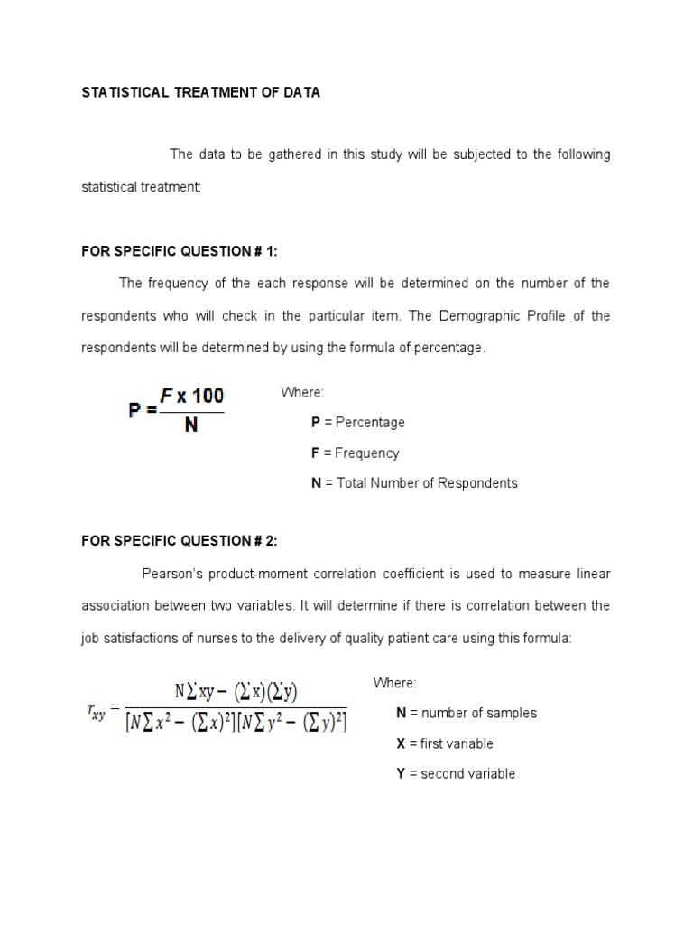 Statistical Treatment of Data | Download Free PDF | Correlation And ...