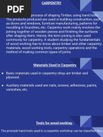 Essential Carpentry Tools Explained | PDF | Drill | Knife