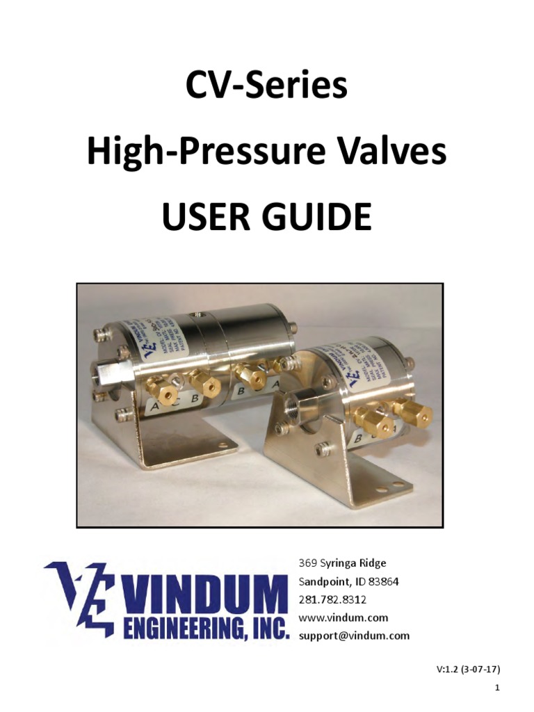 Vindum Automated Valves User Guide | PDF | Valve | Piston