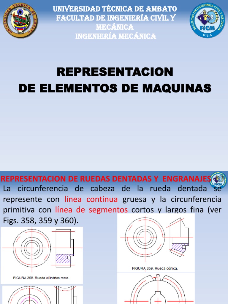 Representacion de Elementos de Maquinas | PDF | Engranaje | Science