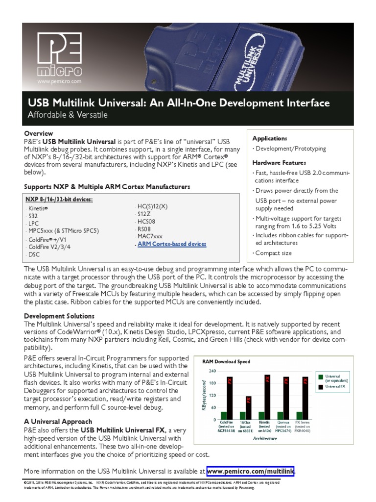 Usb Multilink Universal Rev C Fact Sheet | PDF | Arm Architecture ...