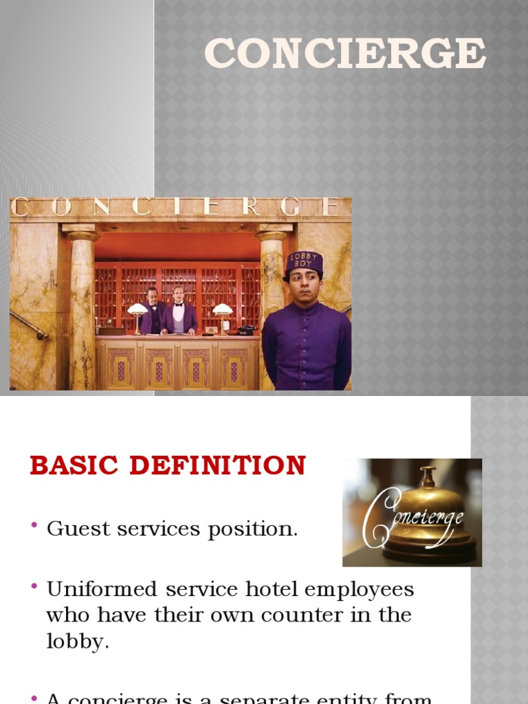 CONCIERGE | PDF | Hotel | Service Industries