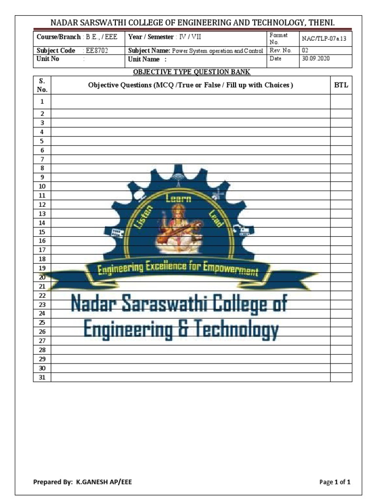 VIIEEE EE8702 PSOC Unit1 | PDF