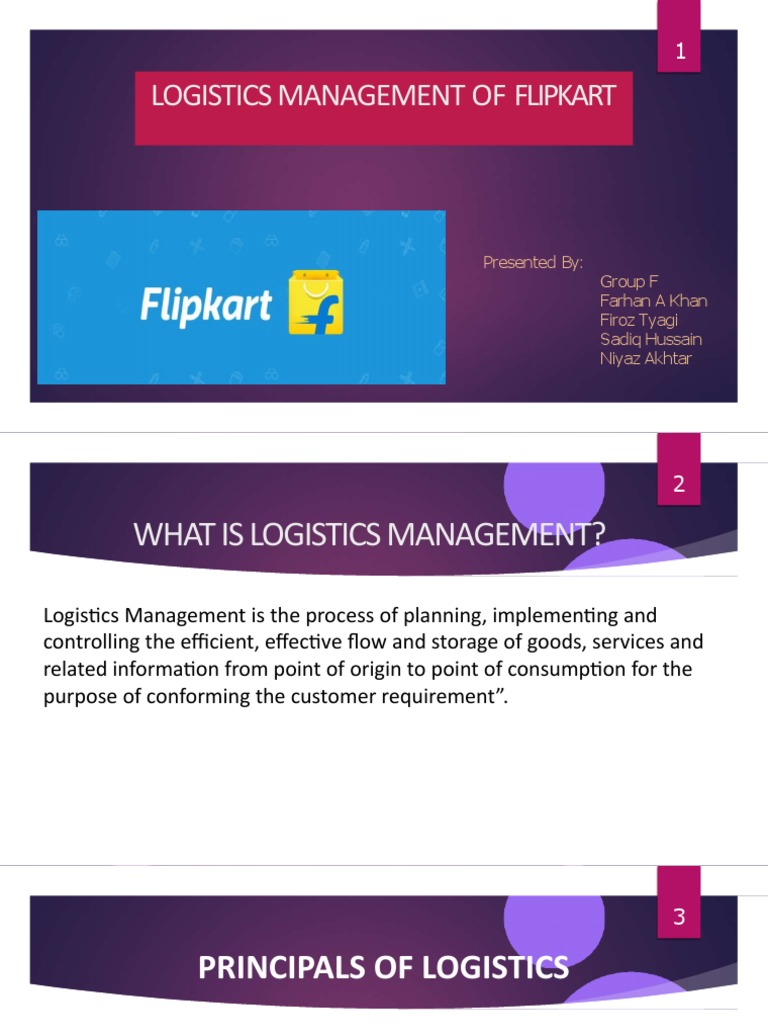 Flipkart Logistics Management Overview | PDF | Delivery (Commerce ...