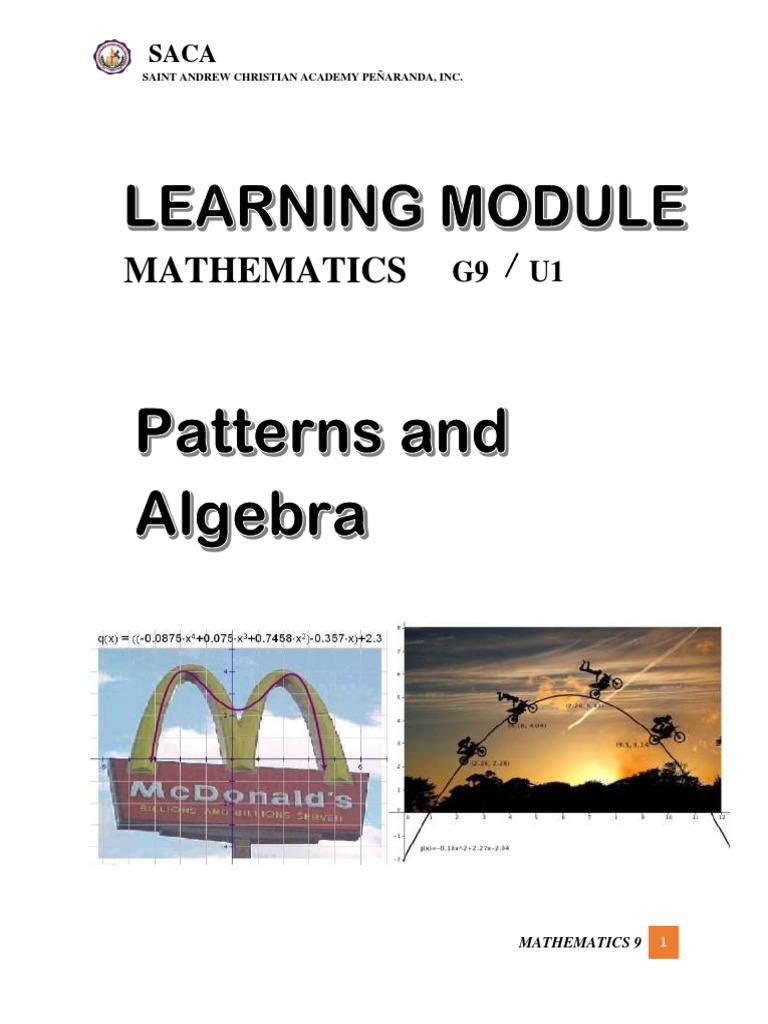 MODULEMATH9999999final PDF | PDF | Quadratic Equation | Equations