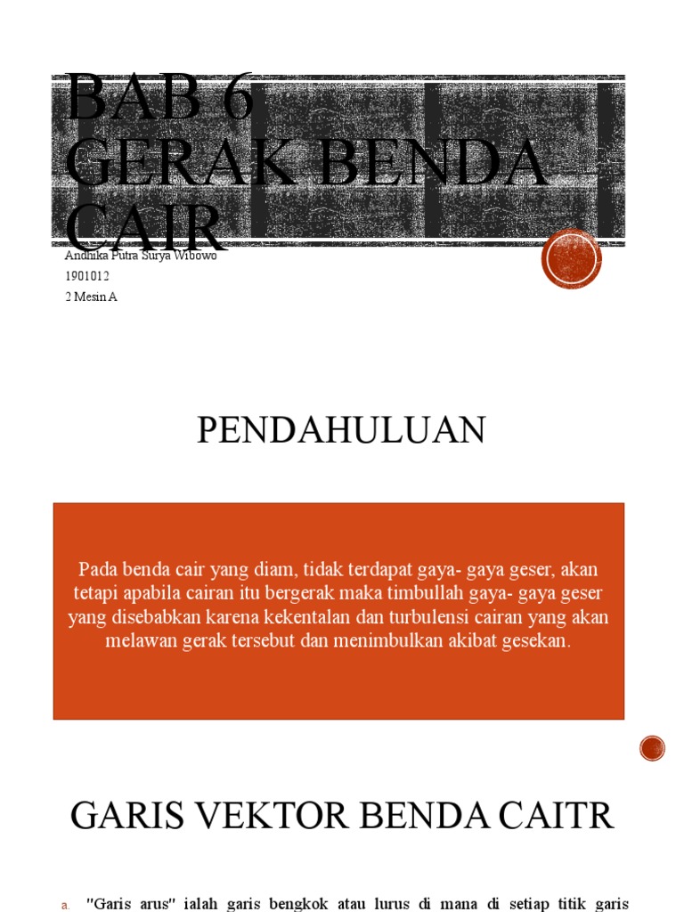 Mekanika Fluida Gerak Benda Cair | PDF | Sains & Matematika