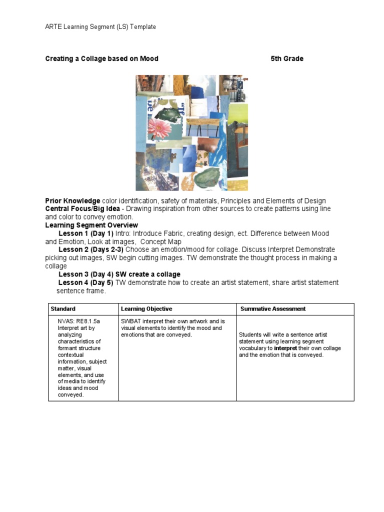Collage - 5th Grade - 3 | PDF | Collage | Idea