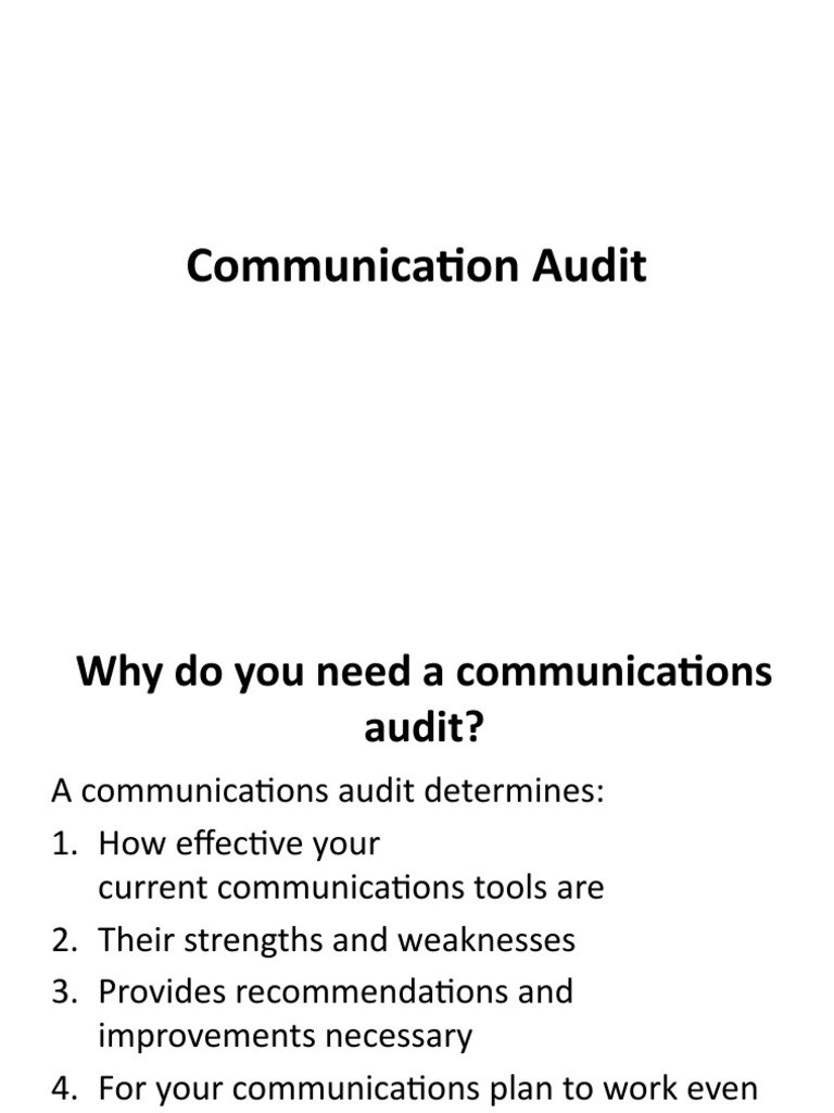 Communication Audit | PDF | Audit | Swot Analysis