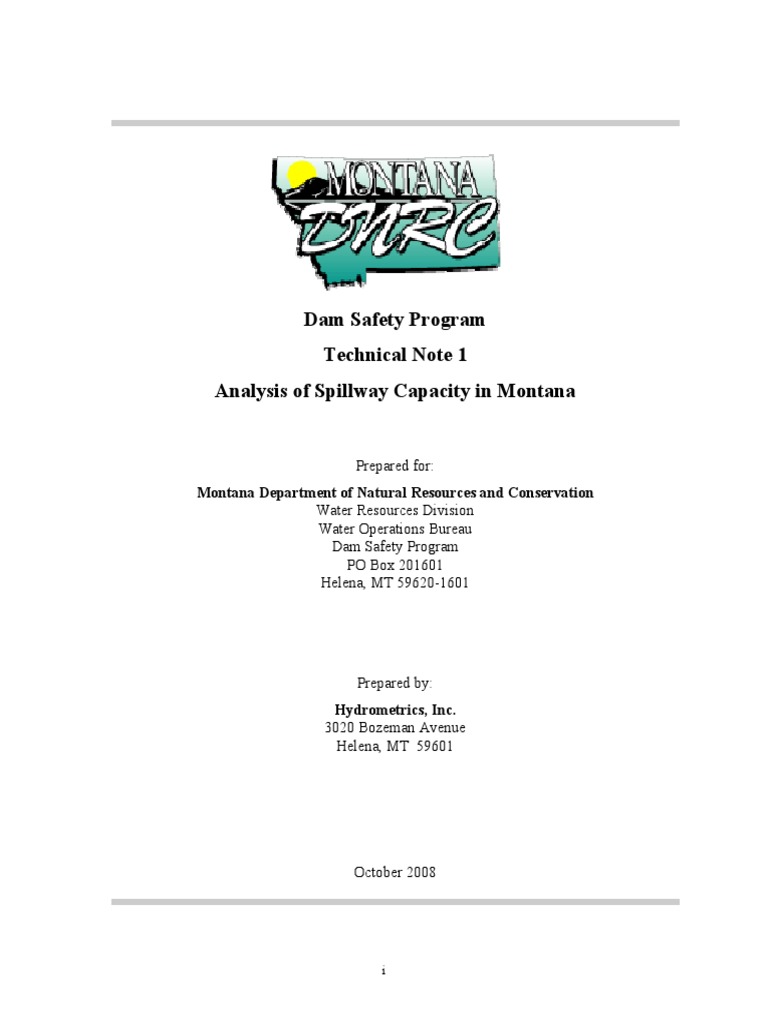 Technical Note 1 PDF | PDF | Surface Runoff | Spillway