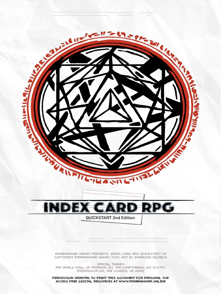 ICRPG Quickstart 2E | PDF | Tabletop Role Playing Game | Role Playing Games