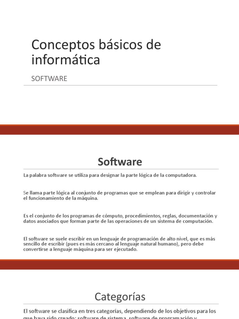 Conceptos Básicos - Software | PDF | Programa de computadora | Programación